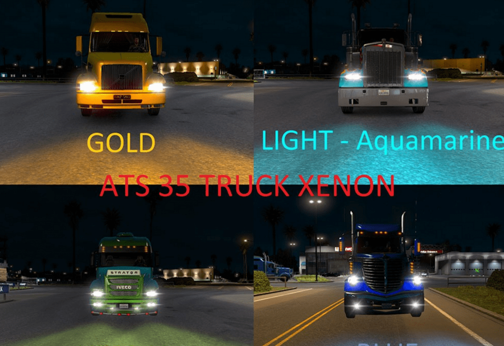 ATS 35 Xenon Color Pack mod | American Truck Simulator Mod