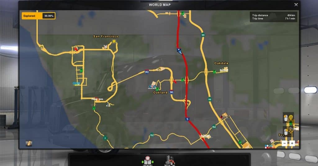 Background map and nav icons (map, gps and route advisor) for ATS (1 ...