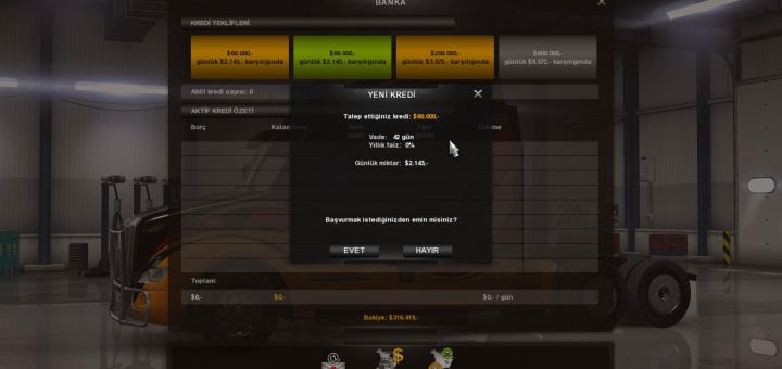 Unlimited Money + XP Mod v1.0 - American Truck Simulator mod | ATS mod