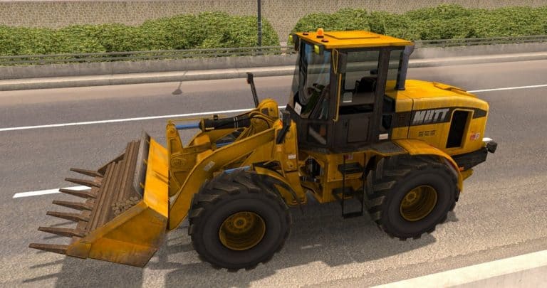 Mutt bulldozer in traffic for ATS | American Truck Simulator Mod