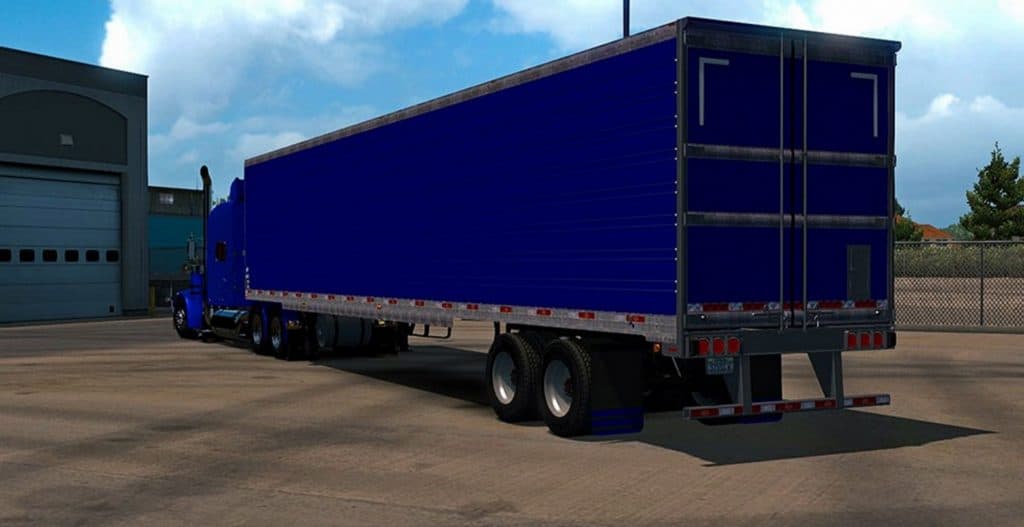 New Long Animation Blue Reefer Trailer Mod (3) - American Truck ...