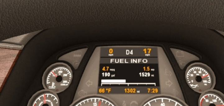 Red dashboard backlight for Peterbilt 389 - American Truck Simulator ...