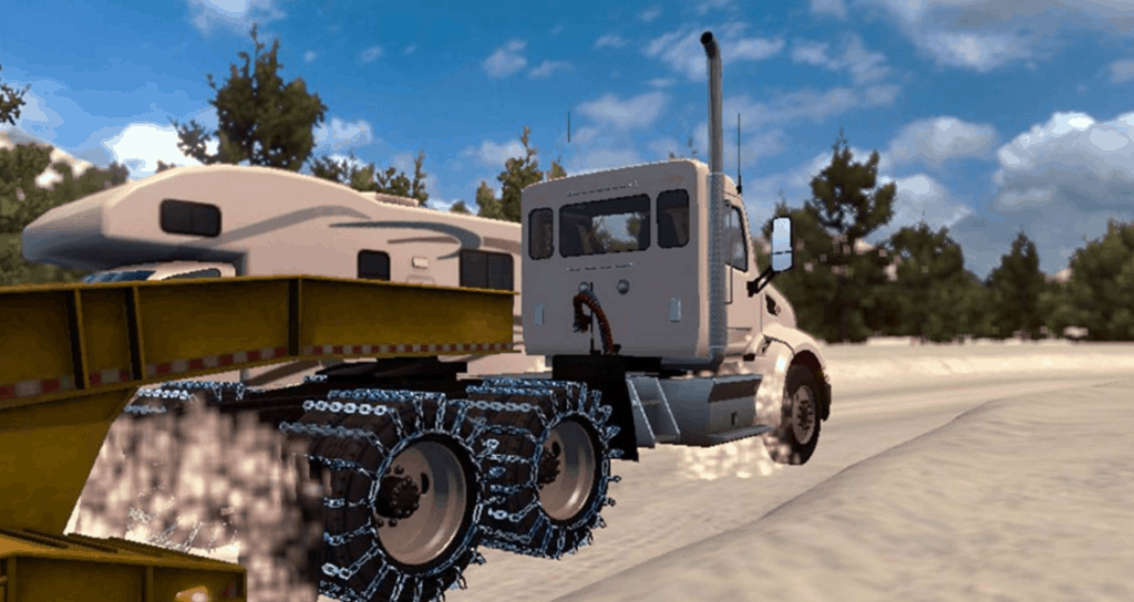 Rim with Snow Chains Mod - American Truck Simulator mod | ATS mod