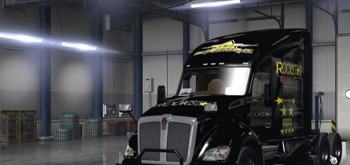 Kenworth T800 Stripes v3 Skin Mod - American Truck Simulator mod | ATS mod