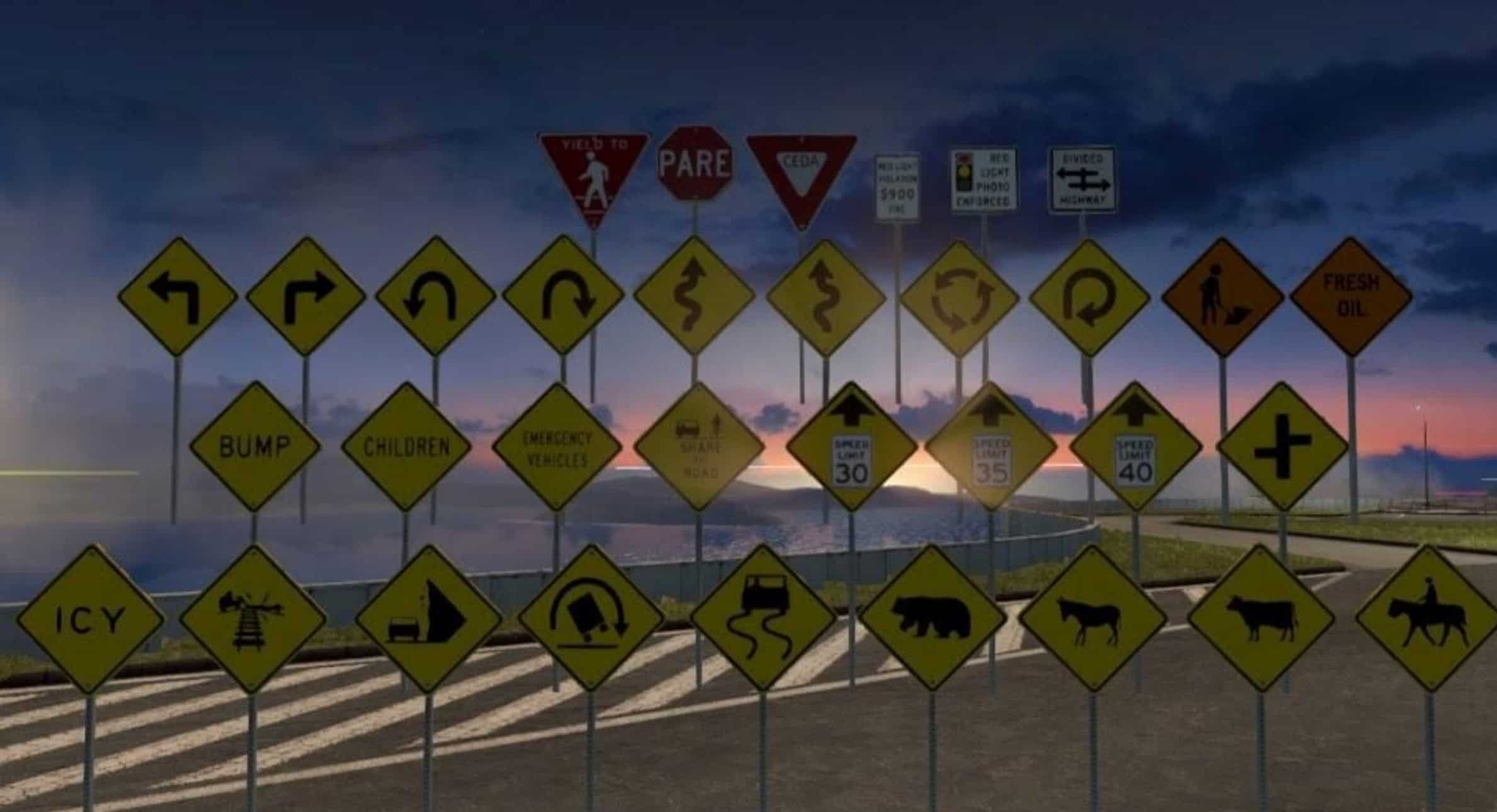 Traffic-Signs-Pack – brand new traffic signs for ATS Mod | American ...