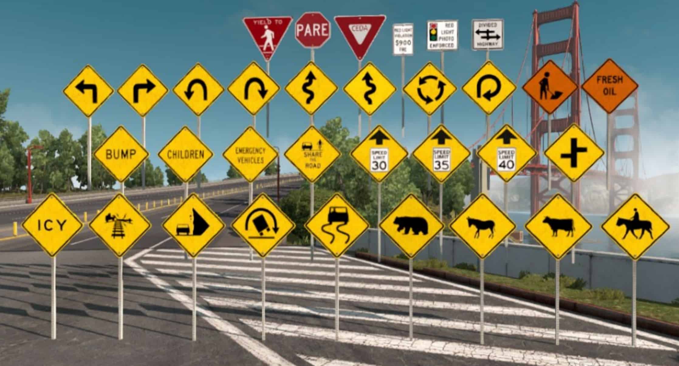Traffic-Signs-Pack – brand new traffic signs for ATS Mod | American ...