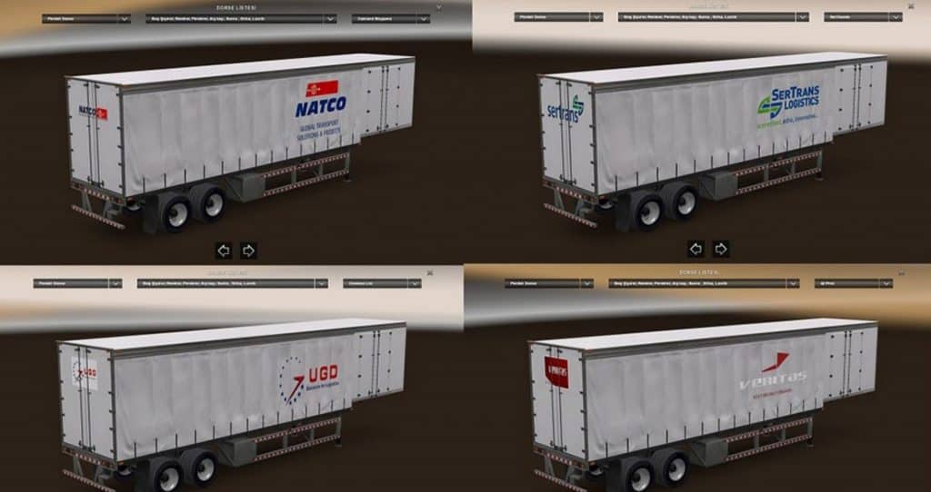 Transportation Curtainsider Trailers Skin Pack for ATS (1) - American ...