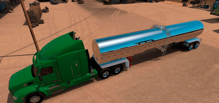 Empty Gooseneck Trailer Mod - American Truck Simulator mod | ATS mod