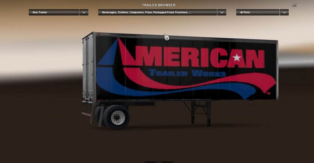 Ups and Random Trailer Skins (2) - American Truck Simulator mod | ATS mod