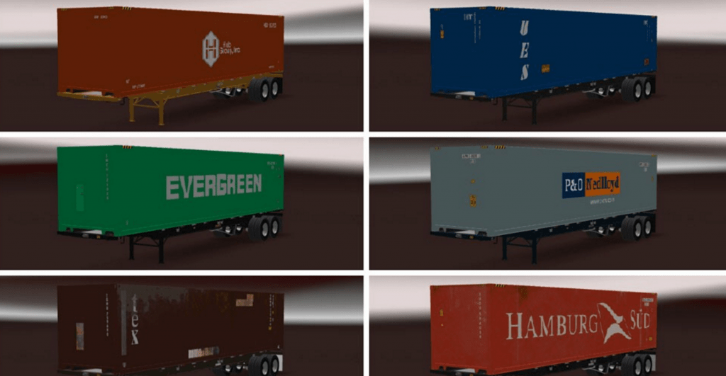 Container 40ft Trailer | American Truck Simulator Mod