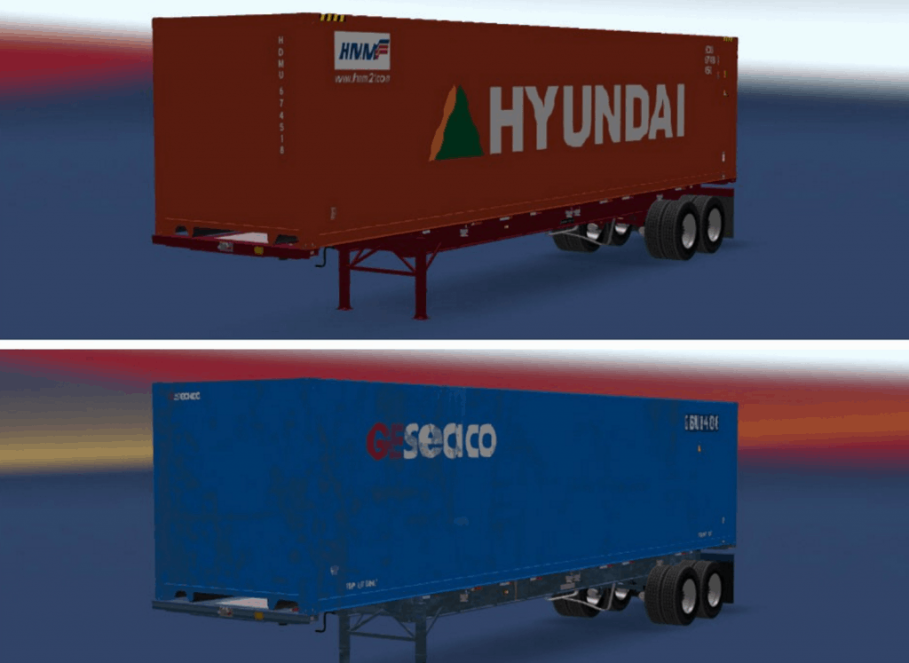 Container 40ft Trailer - American Truck Simulator mod | ATS mod