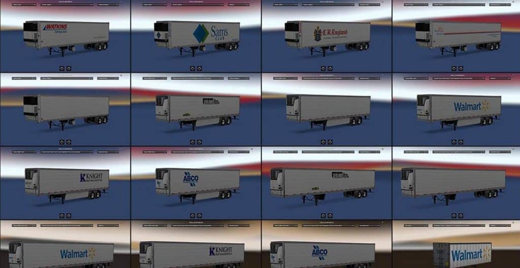 Real Company Box Trailers V1.1 Pack (2) - American Truck Simulator mod ...