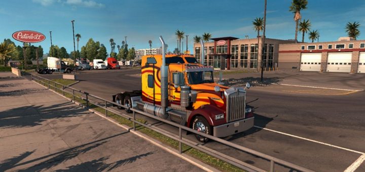 Peterbilt 389 Orange Show Truck Skin Mod - American Truck Simulator mod | ATS mod