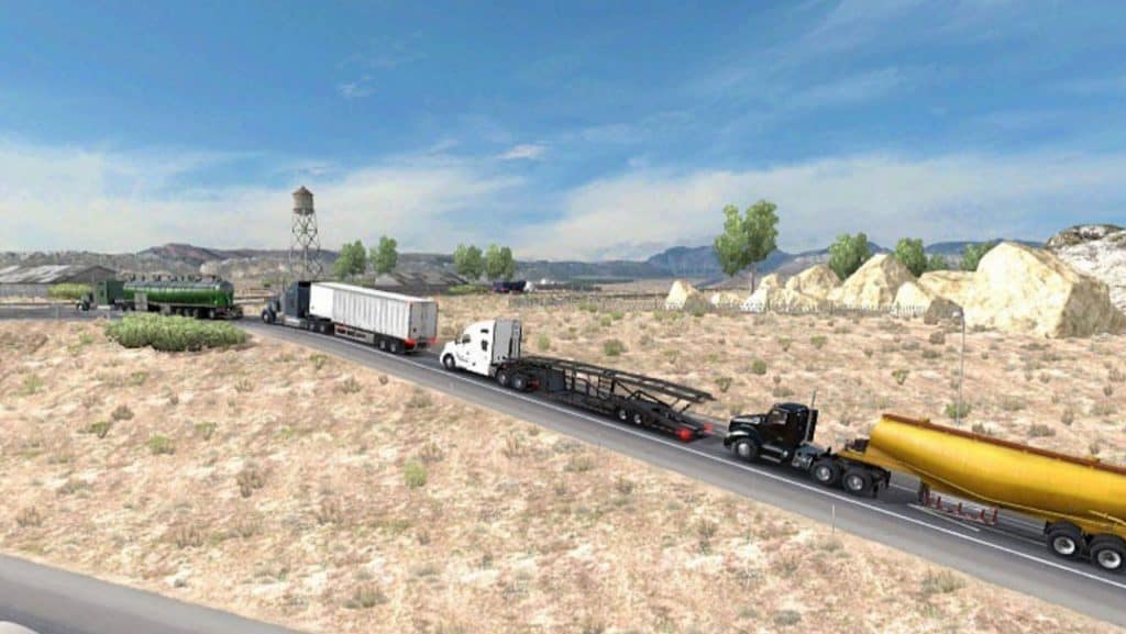 Trailers in Traffic v 1.1 for ATS | American Truck Simulator Mod