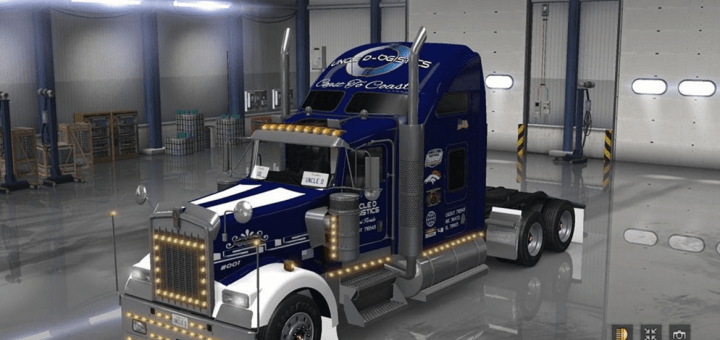 Kenworth T680 CFI White Truck Skin - American Truck Simulator mod | ATS mod