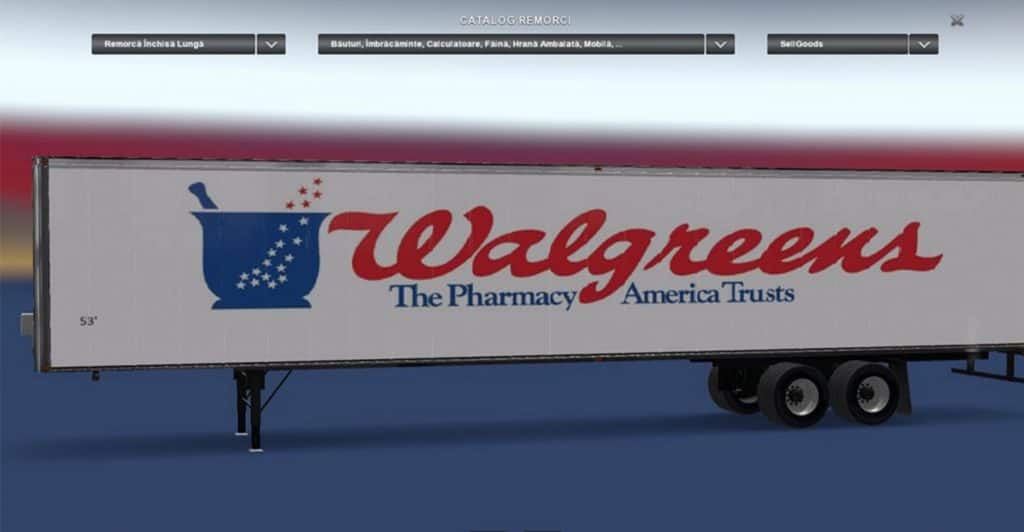 WalGreens Trailer for ATS | American Truck Simulator Mod