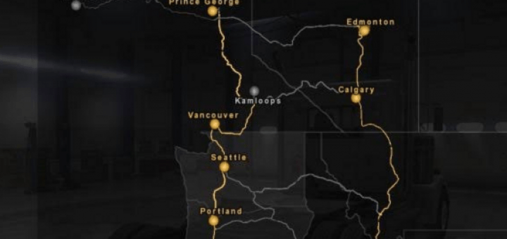 ProMods Pacific & North American Background Map v1.0 - American Truck ...