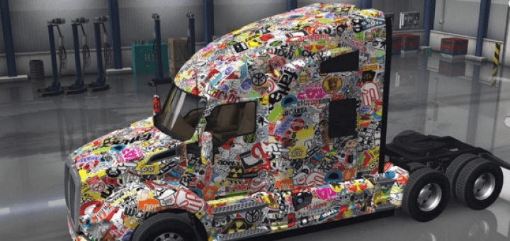 Sticker Bomb Skin Pack – For all 3 ATS trucks mod | American Truck ...