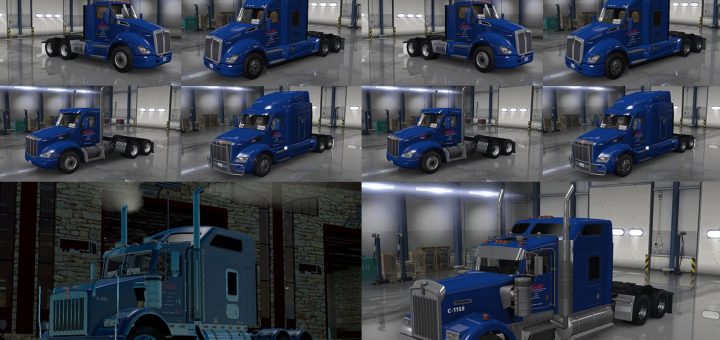 Peterbilt 389 Blue/Grey skin ATS - American Truck Simulator mod | ATS mod