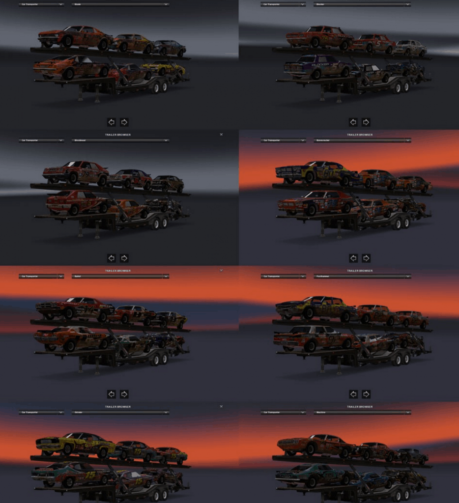 FlatOut Car Transporter Cargo Pack ATS | American Truck Simulator Mod