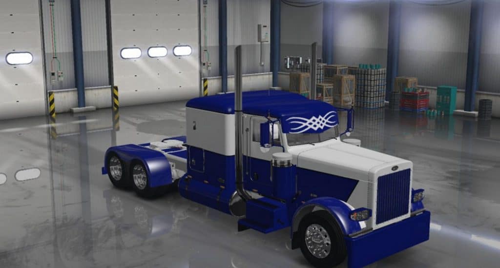 Peterbilt 389 Blue and White Skin update for ATS (2) - American Truck ...
