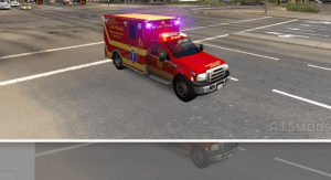 Cars with beacons in traffic UPDATED ATS | American Truck Simulator Mod
