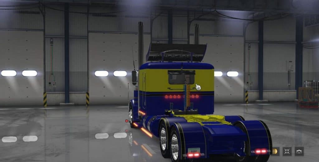 Peterbilt 389 Blue with Yellow Stripe Skin Mod (2) - American Truck ...