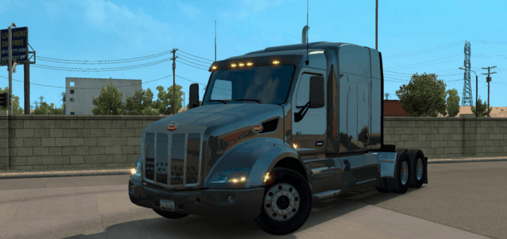 Peterbilt 579 Neon Green interior ATS mod | American Truck Simulator Mod