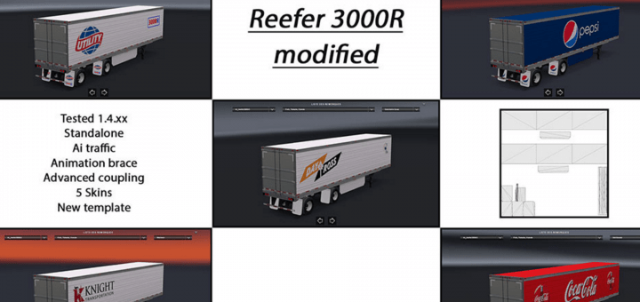 UTILITY REEFER V2.0 TRAILER - American Truck Simulator mod | ATS mod