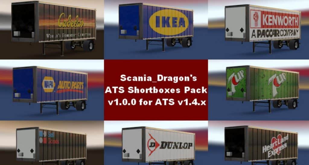 ATS Shortbox Pack v1.0.0 Mod | American Truck Simulator Mod
