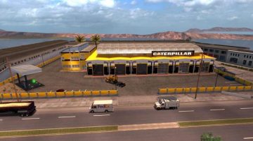 LARGE GARAGE CATERPILLAR ATS 1.4.X MOD | American Truck Simulator Mod