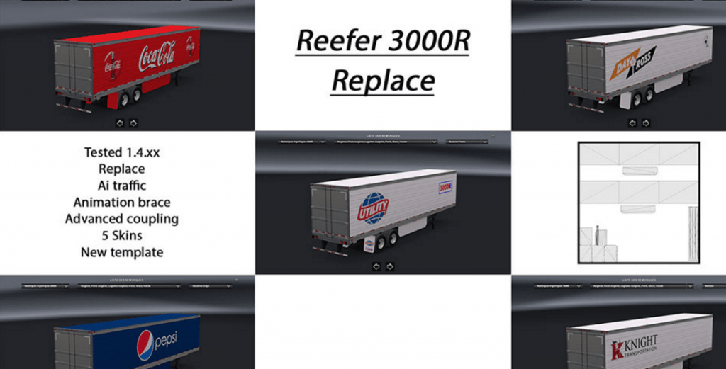 Reefer 3000R replace SCS Mod | American Truck Simulator Mod