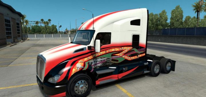 Freightliner Argosy Reworked Girl Skin Mod - American Truck Simulator ...