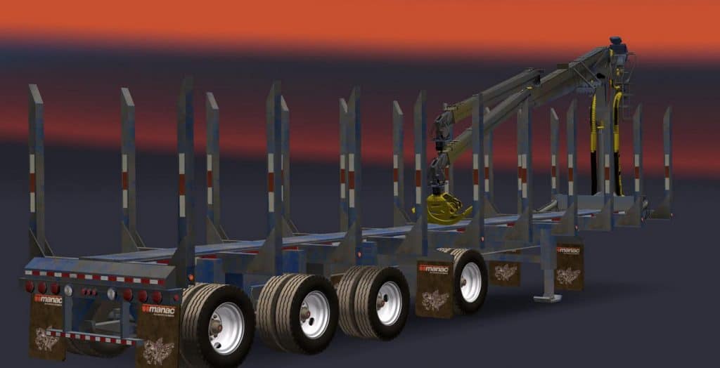 AMERICAN MANAC 4 AXIS LOG TRANSPORTER TRAILER MOD (1) - American Truck ...