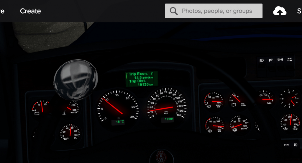 Speedometer KM:H Kenworth W900 and rework textures dashboard ATS-1 ...