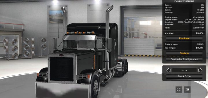 Addon for Peterbilt 387 v1.3 Truck - American Truck Simulator mod | ATS mod
