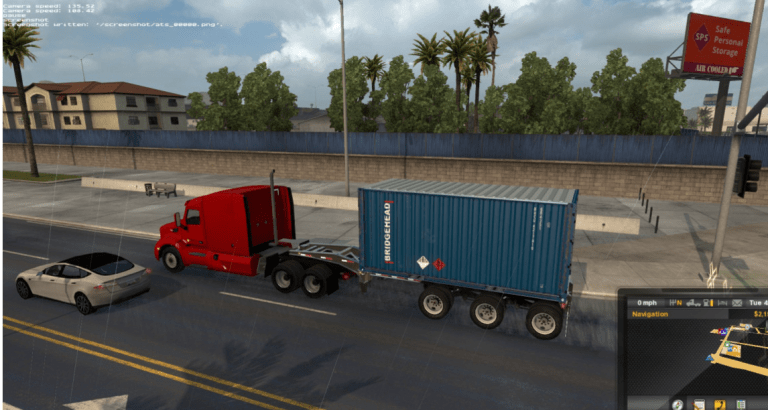 20′ Container Trailer ATS | American Truck Simulator Mod