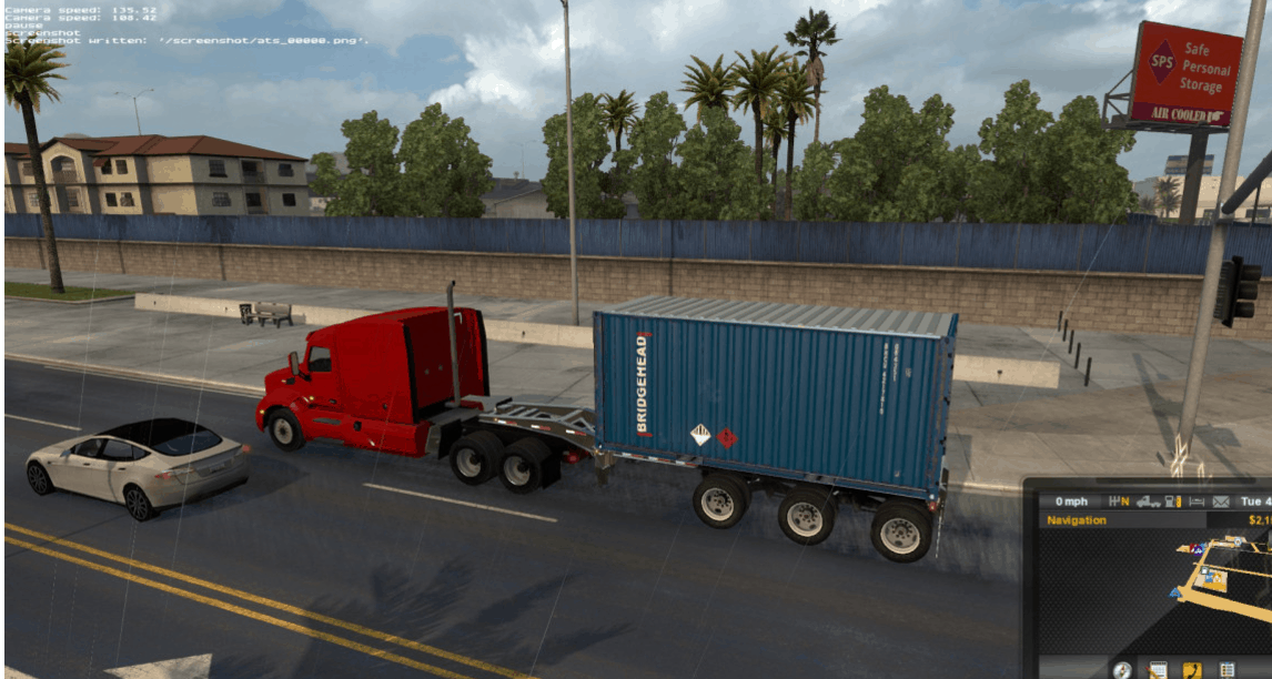 20′ Container Trailer ATS | American Truck Simulator Mod