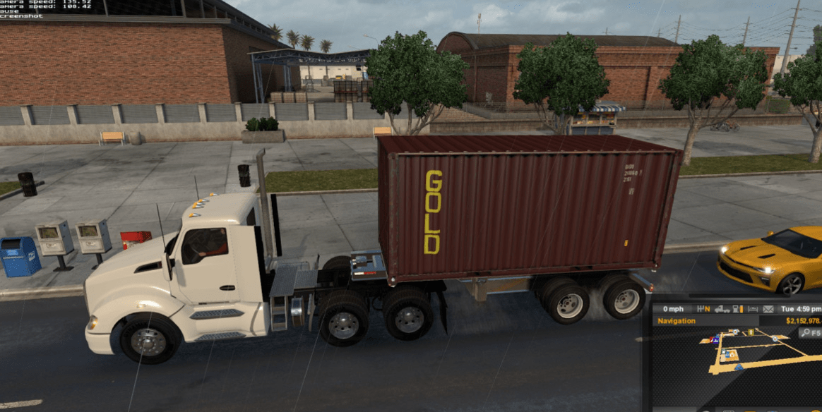 20′ Container Trailer ATS | American Truck Simulator Mod