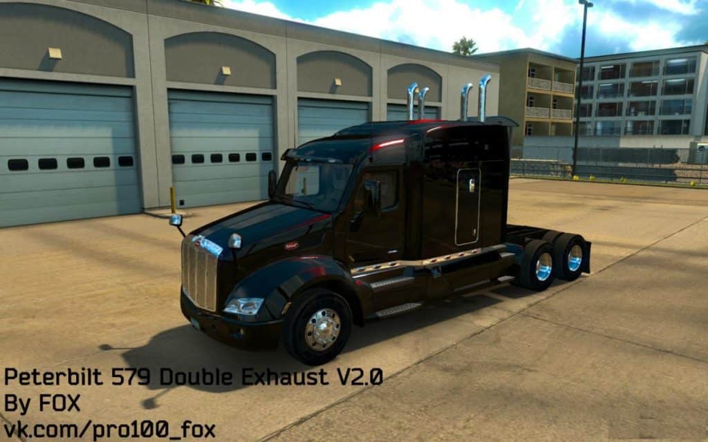 PETERBILT 579 DOUBLE EXHAUST V2.0 SP MP ATS2 - American Truck Simulator ...