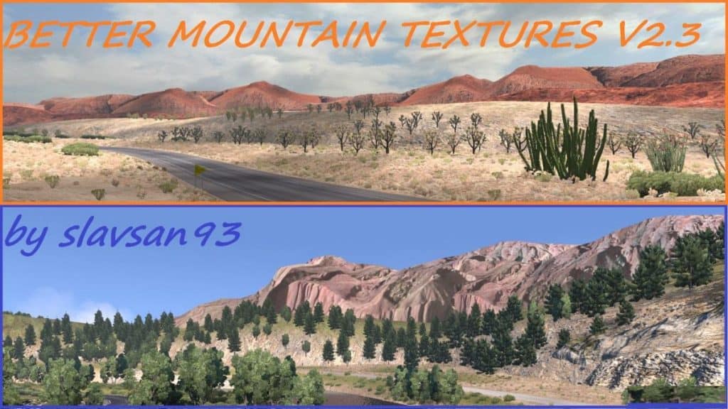 BETTER MOUNTAIN TEXTURES V2.3 ATS | American Truck Simulator Mod