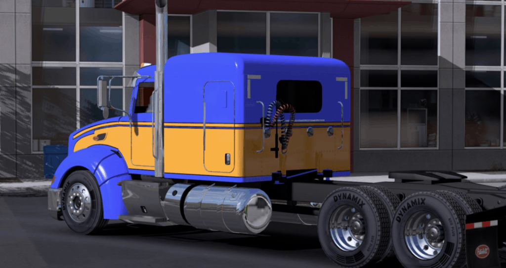 Peterbilt 386 Blue, Gold, Black Skin ATS-1 - American Truck Simulator ...