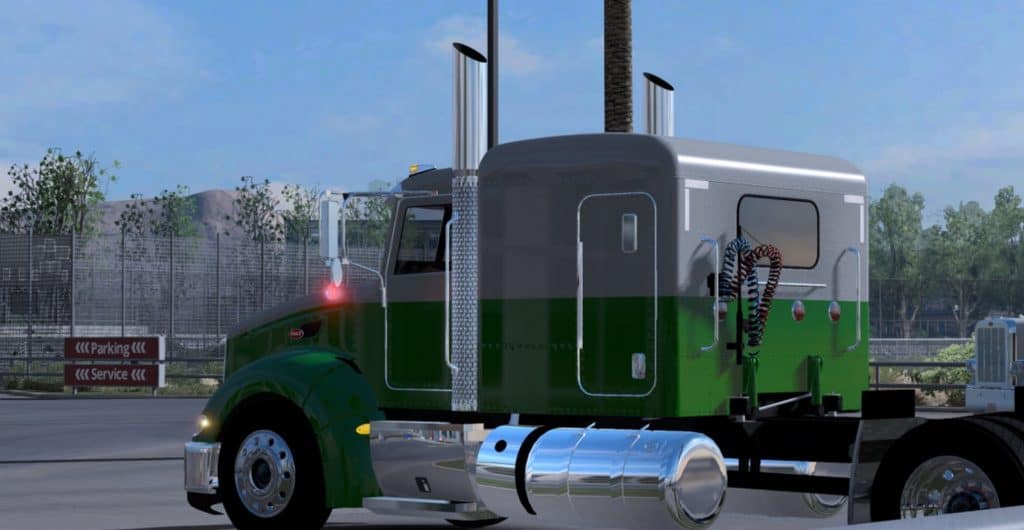 Peterbilt 386 Gray & Dark Green Skin v 2.0 mod (1) - American Truck ...