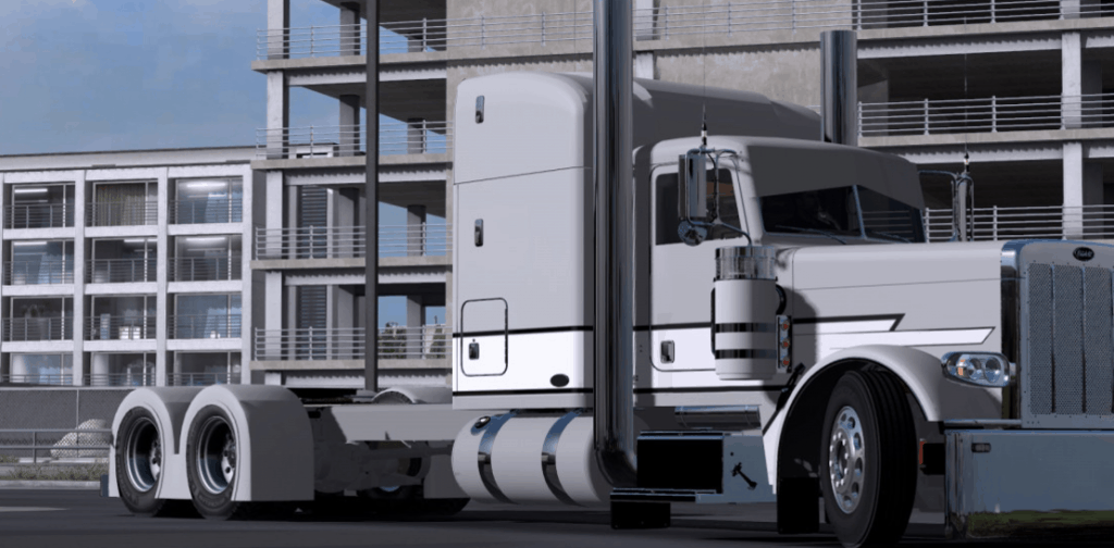 Peterbilt Gray & White Skin ATS | American Truck Simulator Mod