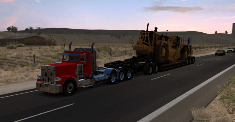 Peterbilt Villager Construction Red Skin ATS | American Truck Simulator Mod