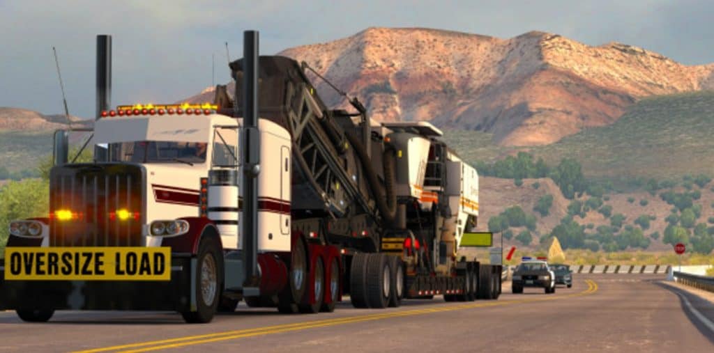 Peterbilt White Burgundy Skin Mod | American Truck Simulator Mod
