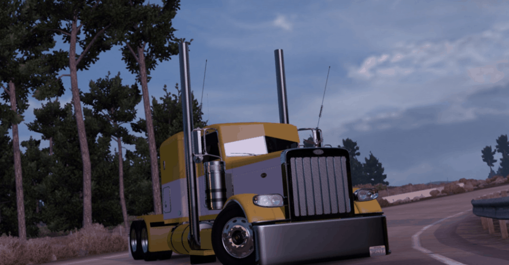 Peterbilt Yellow & White Skin ATS - American Truck Simulator mod | ATS mod