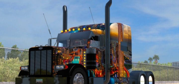 Kenworth T800 Stripes v3 Skin Mod - American Truck Simulator mod | ATS mod