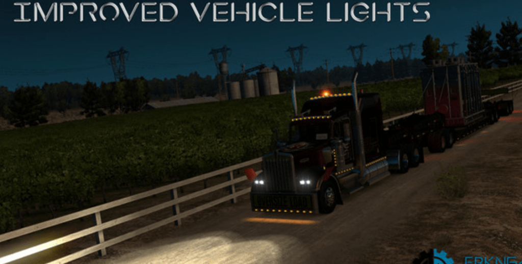 Improved Vehicle Lights v 2.0 ATS | American Truck Simulator Mod