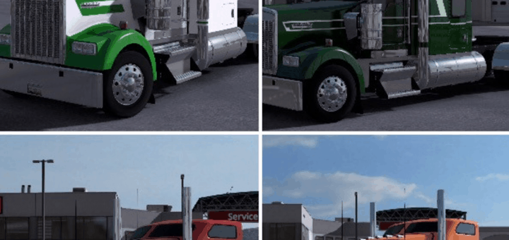 Peterbilt Fire Tribute Skin Mod - American Truck Simulator mod | ATS mod